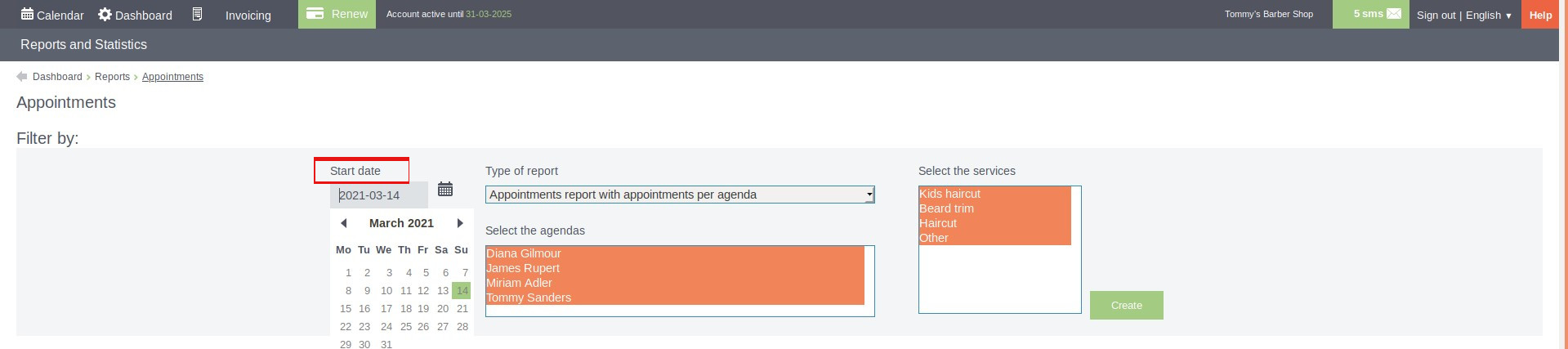 Create appointment report with user data - Online Calendar and online ...